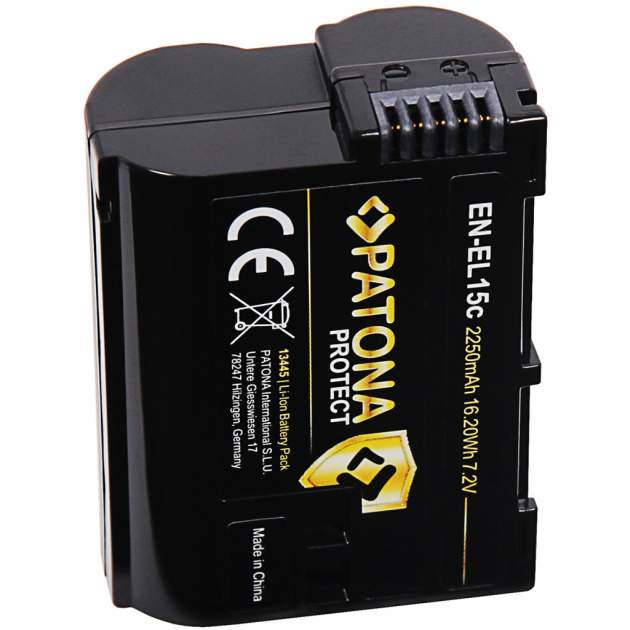 Patona PROTECT do Nikon Z5 Z6 Z7 D500 D800 D850 D7000 D7100 D7200 VFB12802 EN-EL15C ...